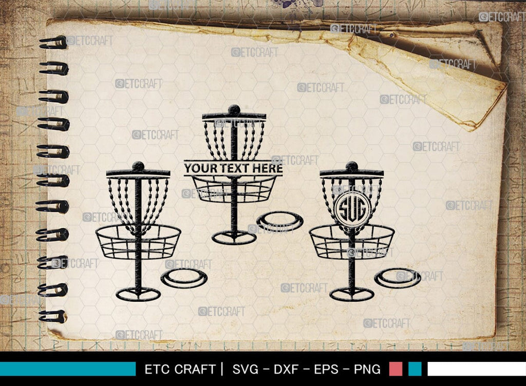 Disc Golf Monogram, Disc Golf Silhouette, Disc Golf SVG, Sports Svg ...