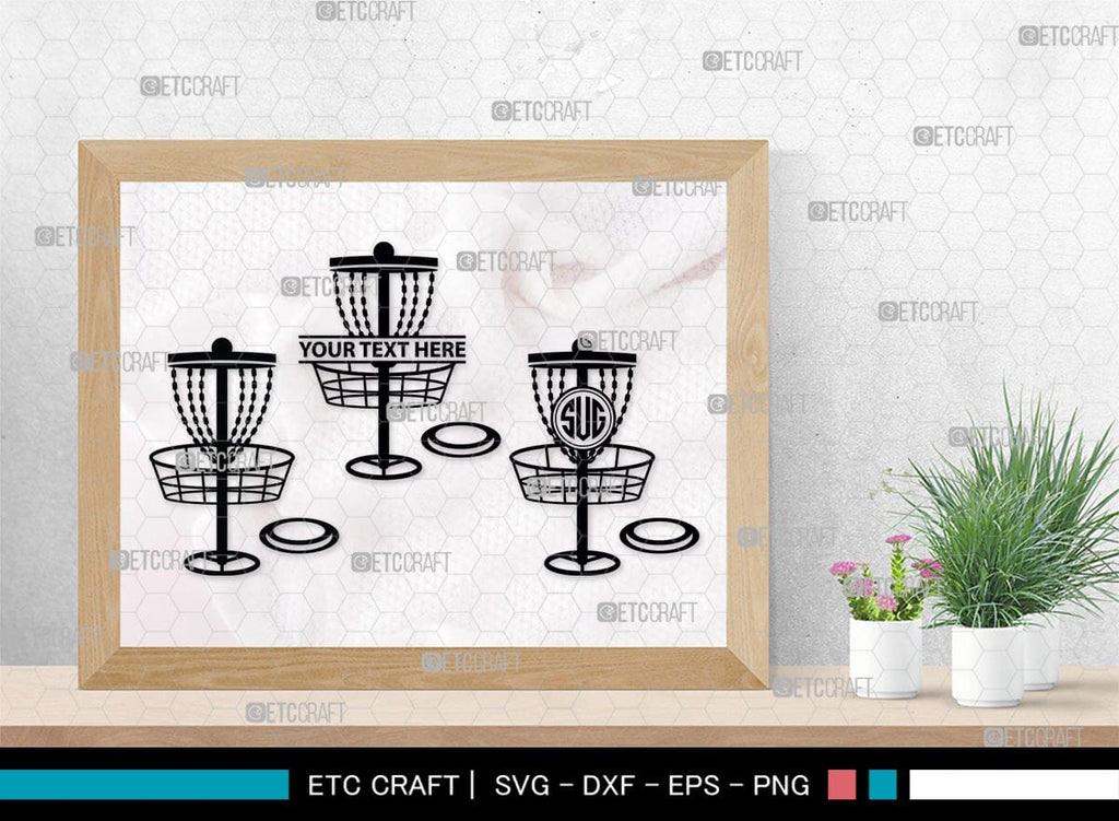 Disc Golf Monogram, Disc Golf Silhouette, Disc Golf SVG, Sports Svg ...