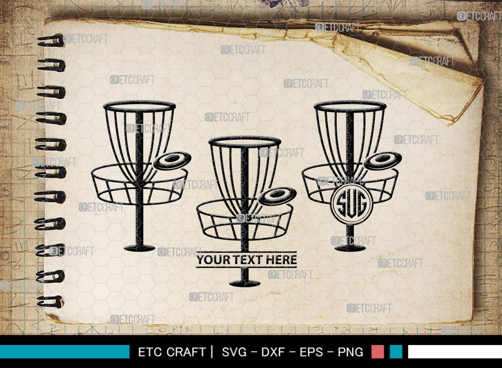 Disc Golf Monogram, Disc Golf Silhouette, Disc Golf SVG, Sports Svg ...