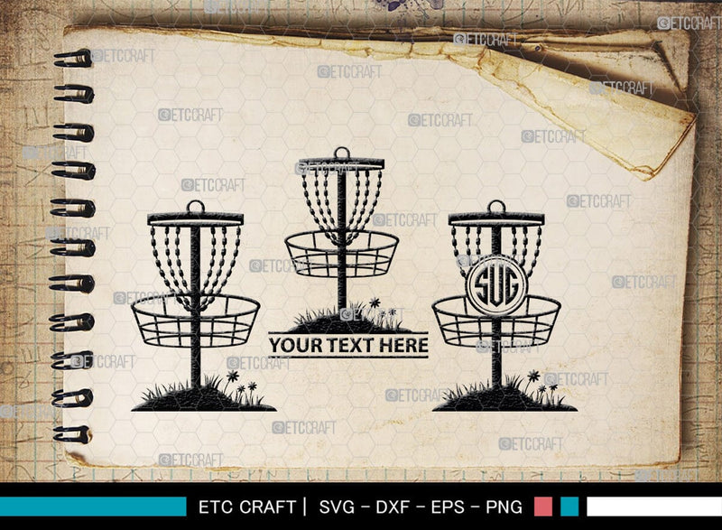 Disc Golf Monogram, Disc Golf Silhouette, Disc Golf SVG, Sports Svg ...