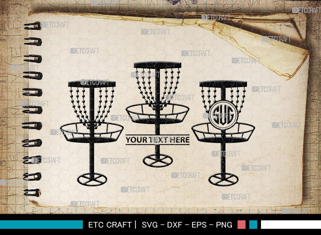 Disc Golf Monogram, Disc Golf Silhouette, Disc Golf SVG, Sports Svg, F ...