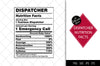 Dispatcher Nutrition facts svg – Nutrition svg –Dispatcher facts clipa ...