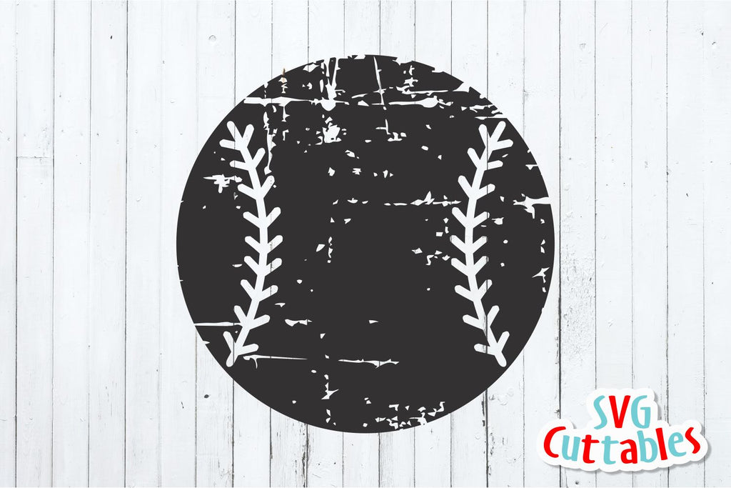 Distressed Baseball Distressed Softball - So Fontsy