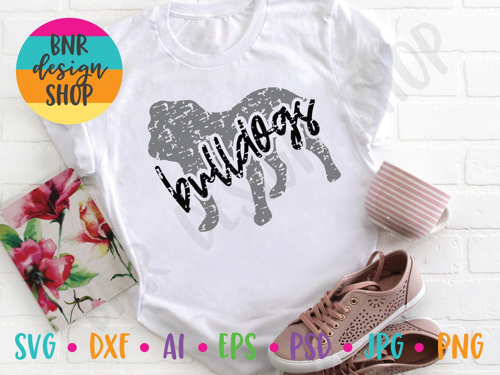 Distressed Bulldogs SVG - So Fontsy