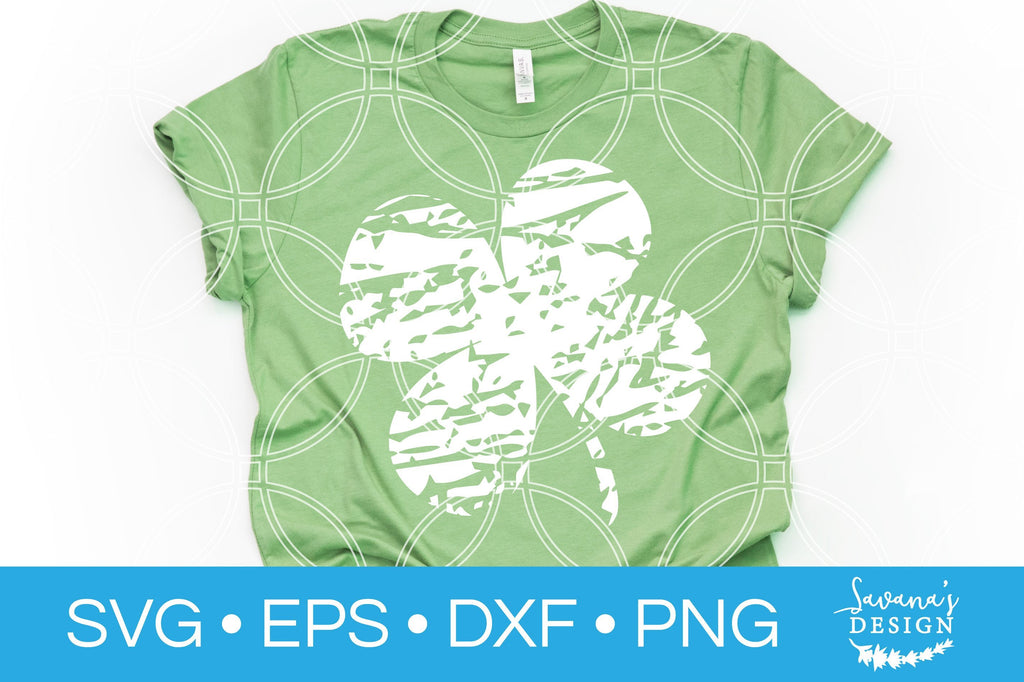 Distressed Clover SVG - So Fontsy