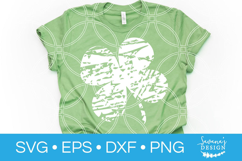 Distressed Clover SVG - So Fontsy