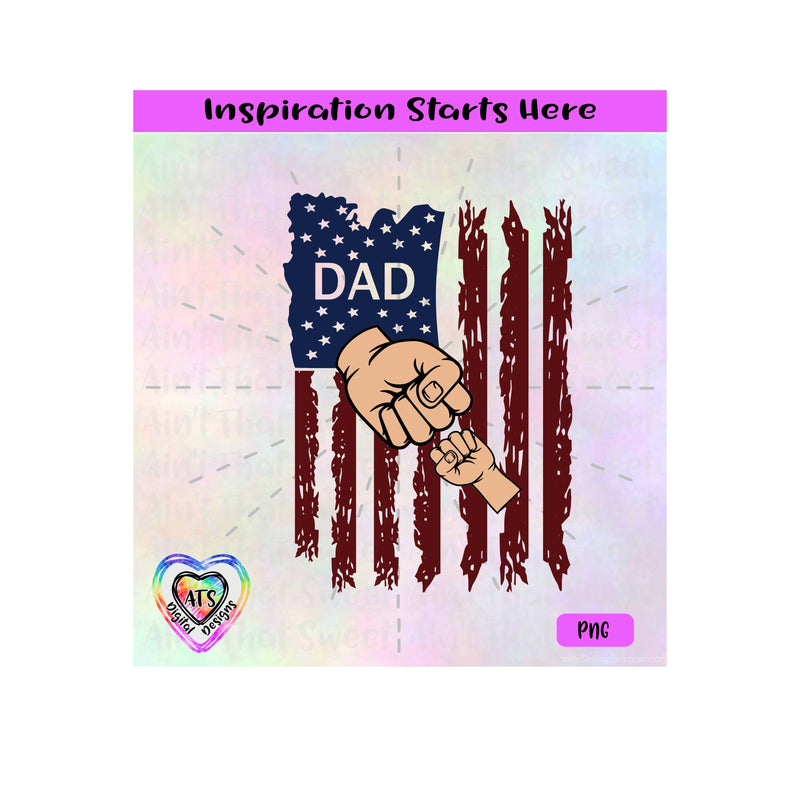 Distressed Flag | Dad with 1 Fist Bump - Transparent PNG SVG DXF ...