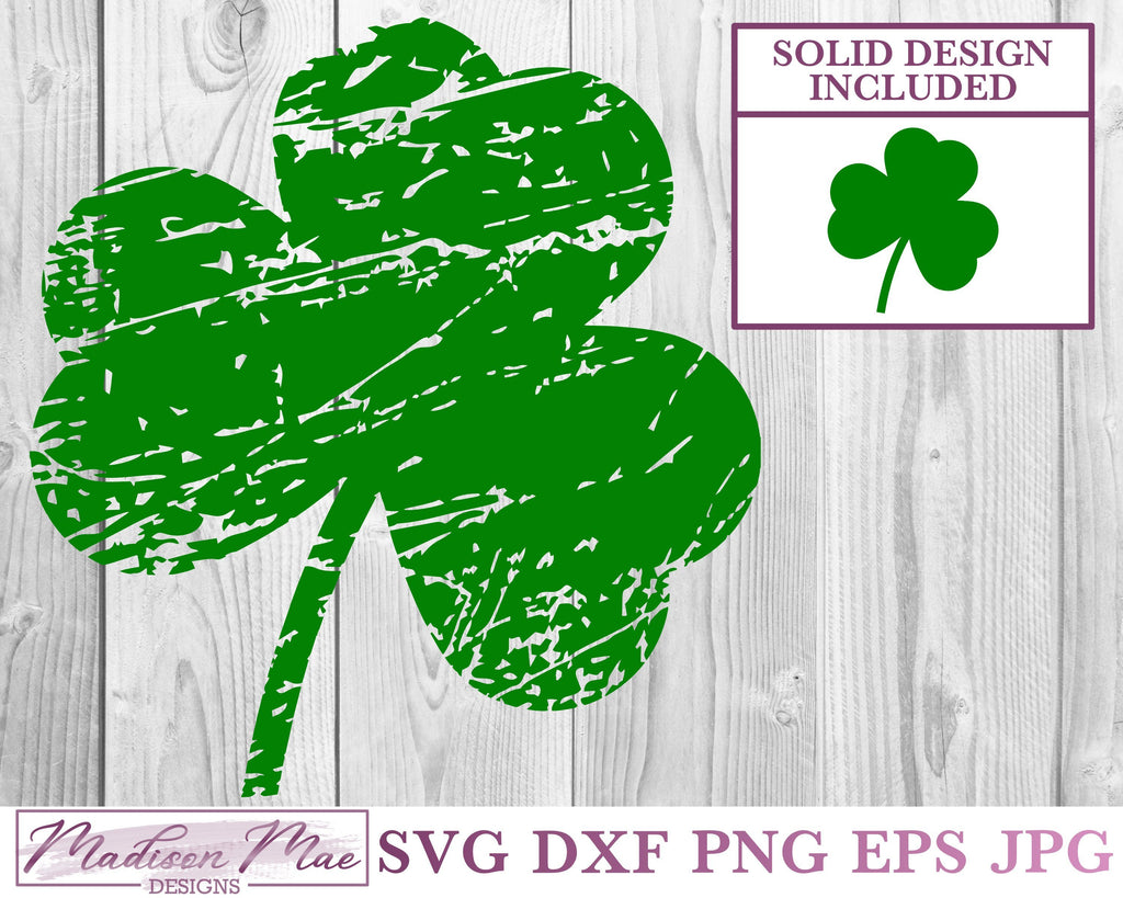 Distressed Shamrock, St. Patrick's Day SVG - So Fontsy