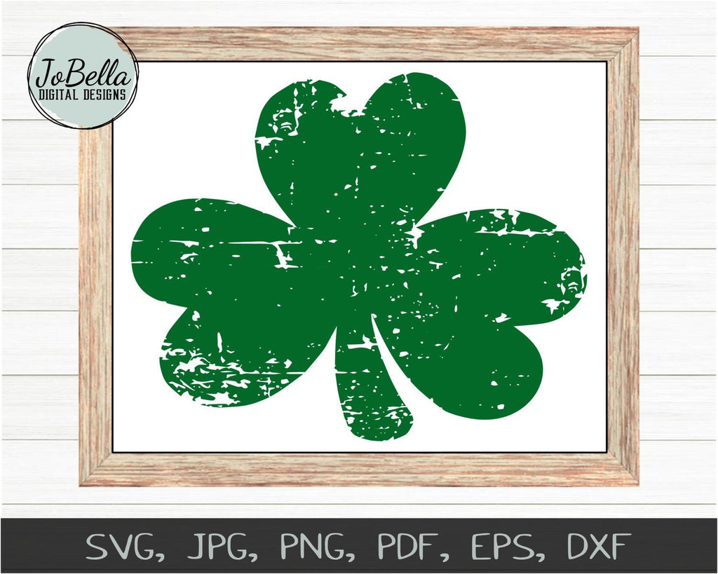 Distressed Shamrock SVG Cut File and Printable - So Fontsy