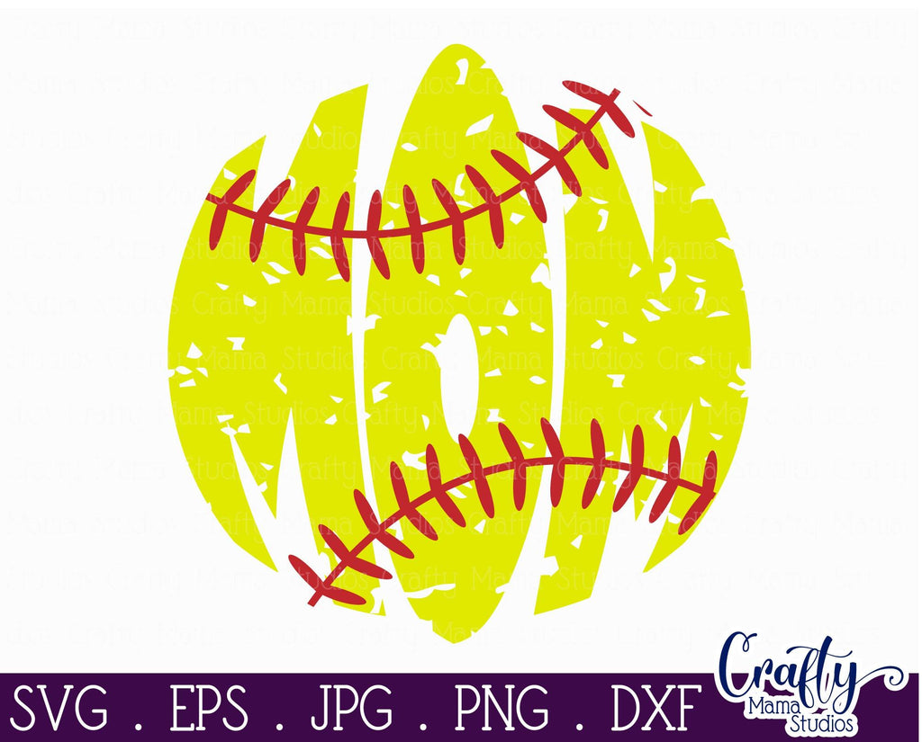 Distressed Softball svg - Softball Mom svg - Softball Svg - So Fontsy