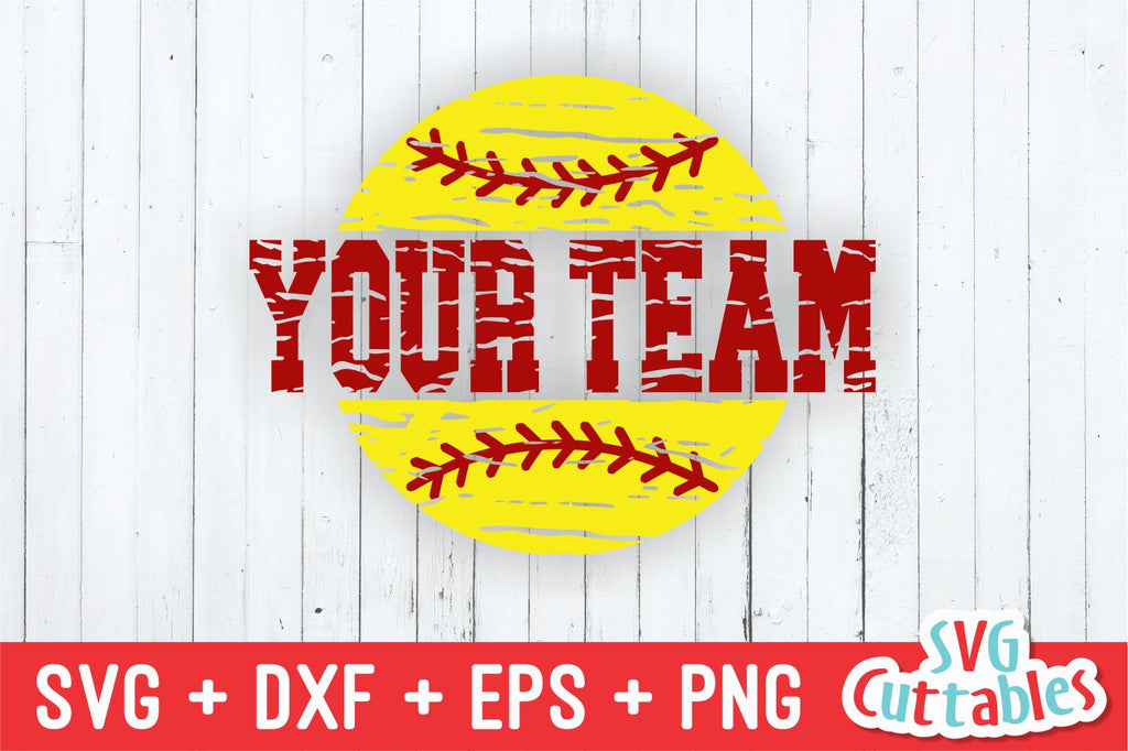 Distressed Split Baseball - So Fontsy