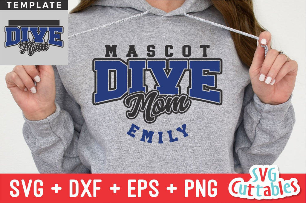 Dive svg - Dive Mom Template 001 - svg - dxf - eps - png - Cut File ...