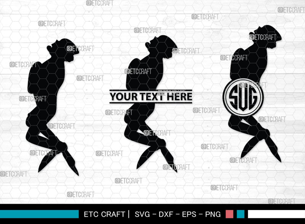 Diving Monogram, Diving Silhouette, Scuba Diving Svg, Diver Svg, Sports ...