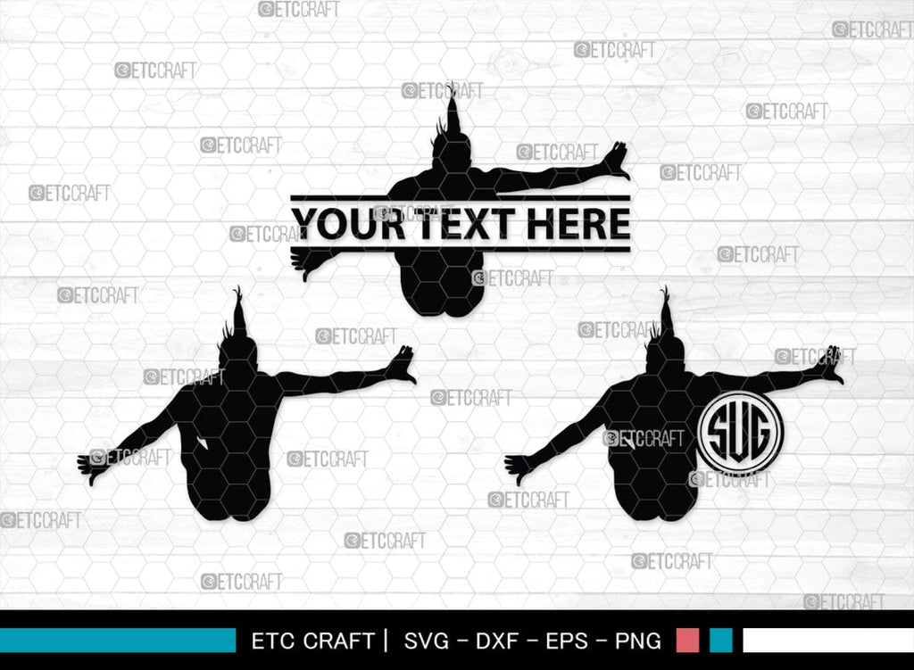Diving Monogram, Diving Silhouette, Scuba Diving Svg, Diver Svg, Sports ...