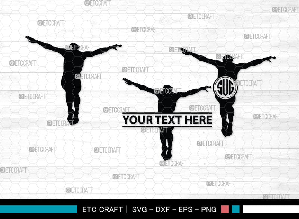 Diving Monogram, Diving Silhouette, Scuba Diving Svg, Diver Svg, Sports ...