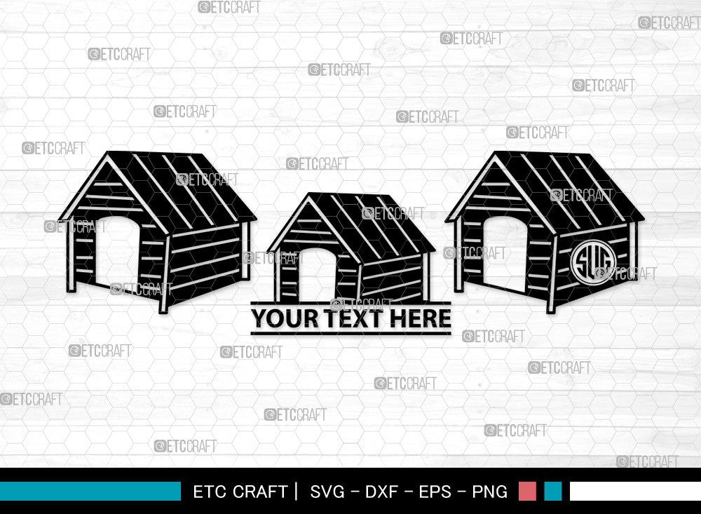 Dog House Monogram SVG Cut File | Dog Svg | Dog Paw Svg | Dog Bone Svg ...