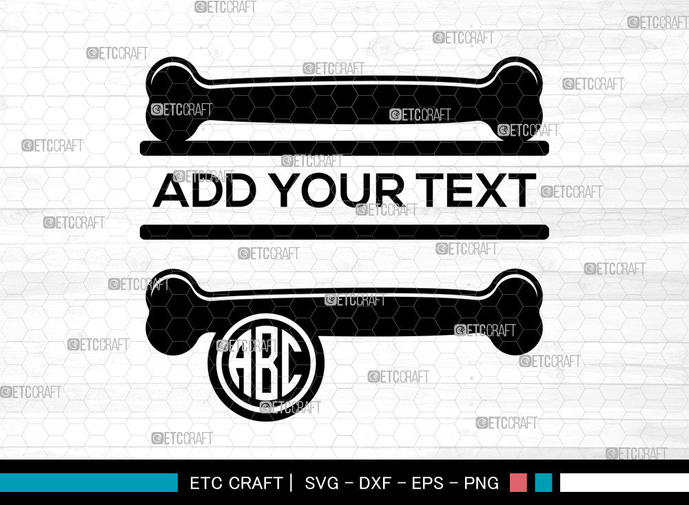 Dog House Monogram SVG, Dog Bone SVG, Pet House Svg, Dog Svg, Split ...