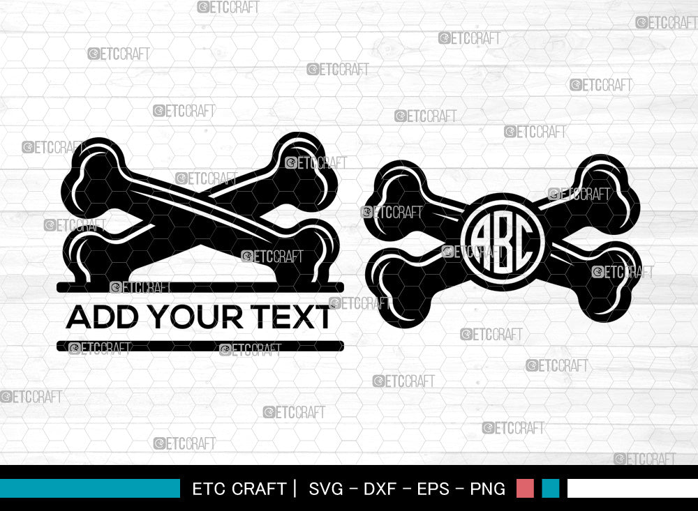 Dog House Monogram SVG, Dog Bone SVG, Pet House Svg, Dog Svg, Split ...