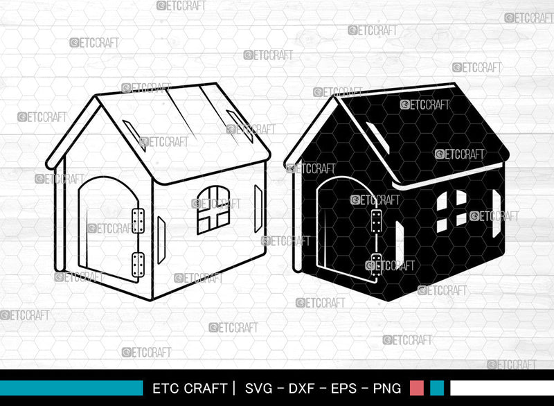 Dog House SVG, Dog Bone SVG, Pet House Svg, Dog Svg, Wooden House For ...