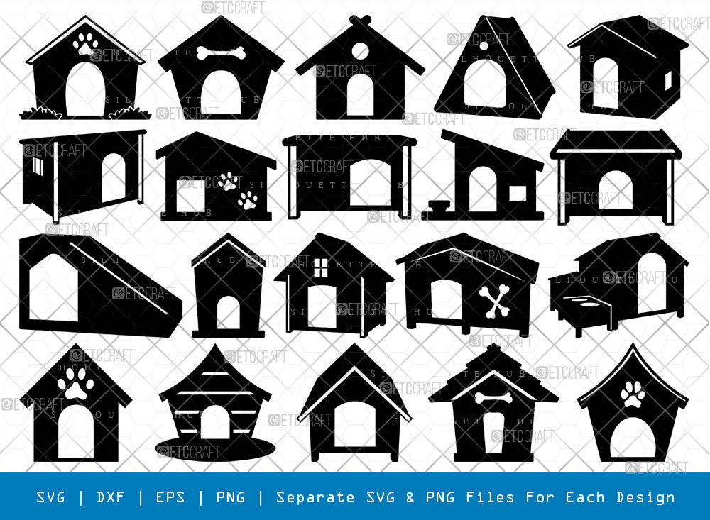Dog House SVG, Dog Home Silhouette, Dog Svg, House Svg, Animal House ...