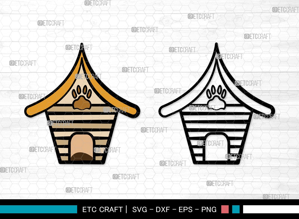 Dog House SVG | Dog Svg | Dog Paw Svg | Dog Bone Svg | Dog Home Clipart ...