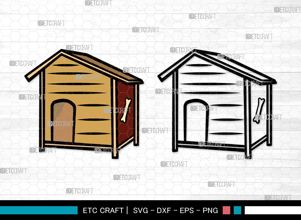 Dog House SVG | Dog Svg | Dog Paw Svg | Dog Bone Svg | Dog Home Clipart ...