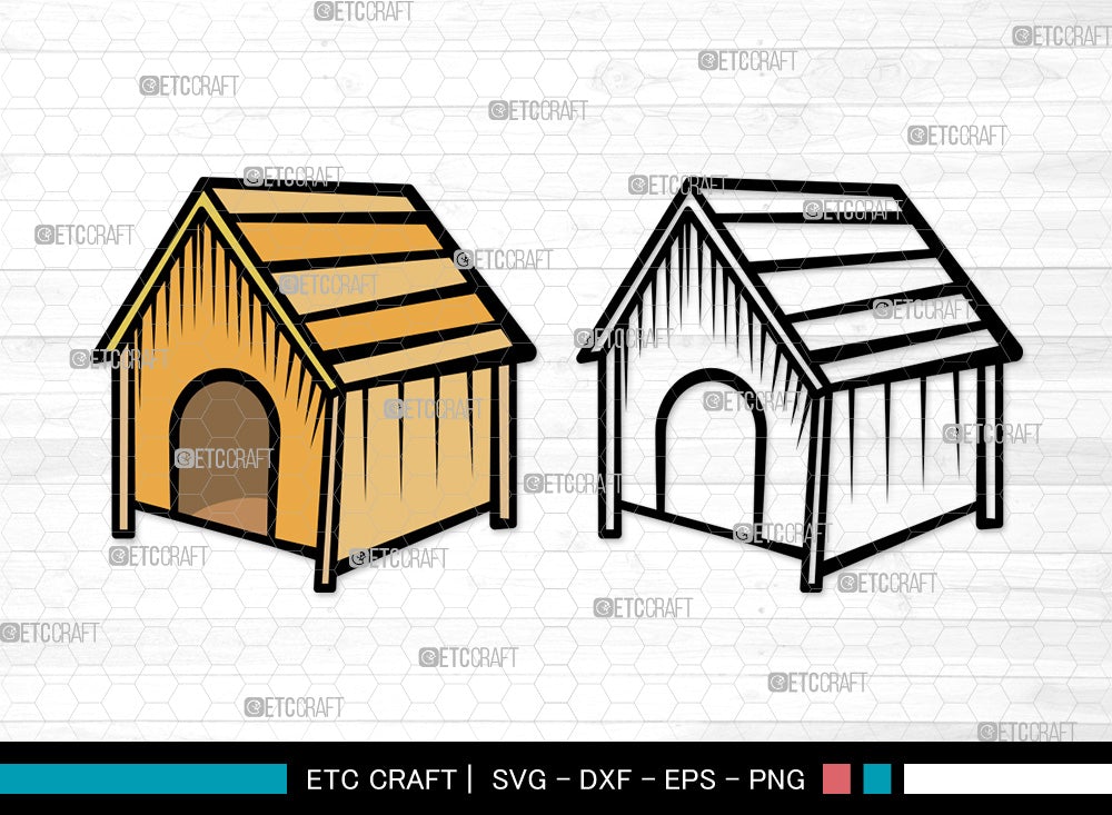 Dog House SVG | Dog Svg | Dog Paw Svg | Dog Bone Svg | Dog Home Clipart ...