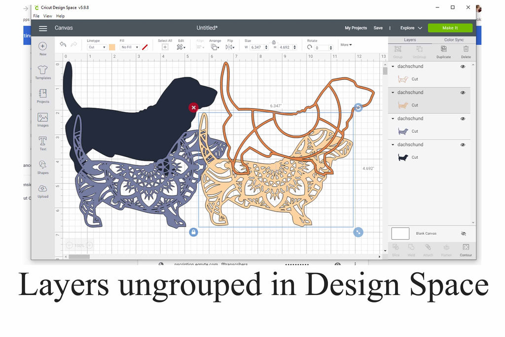 Dog Mandala SVG Layered Mandala Bundle Vol 1 - 5 Dog Breeds - Lab ...