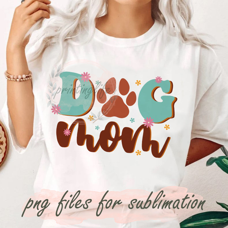 Retro Vintage Boho Dog Mom Sublimation Bundle PNG Files Instant ...
