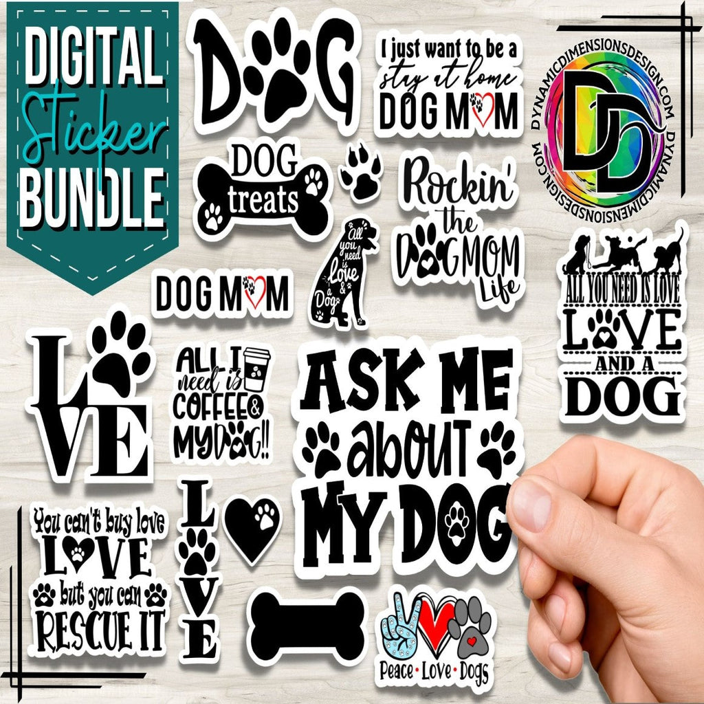 Dog Sticker Bundle - So Fontsy