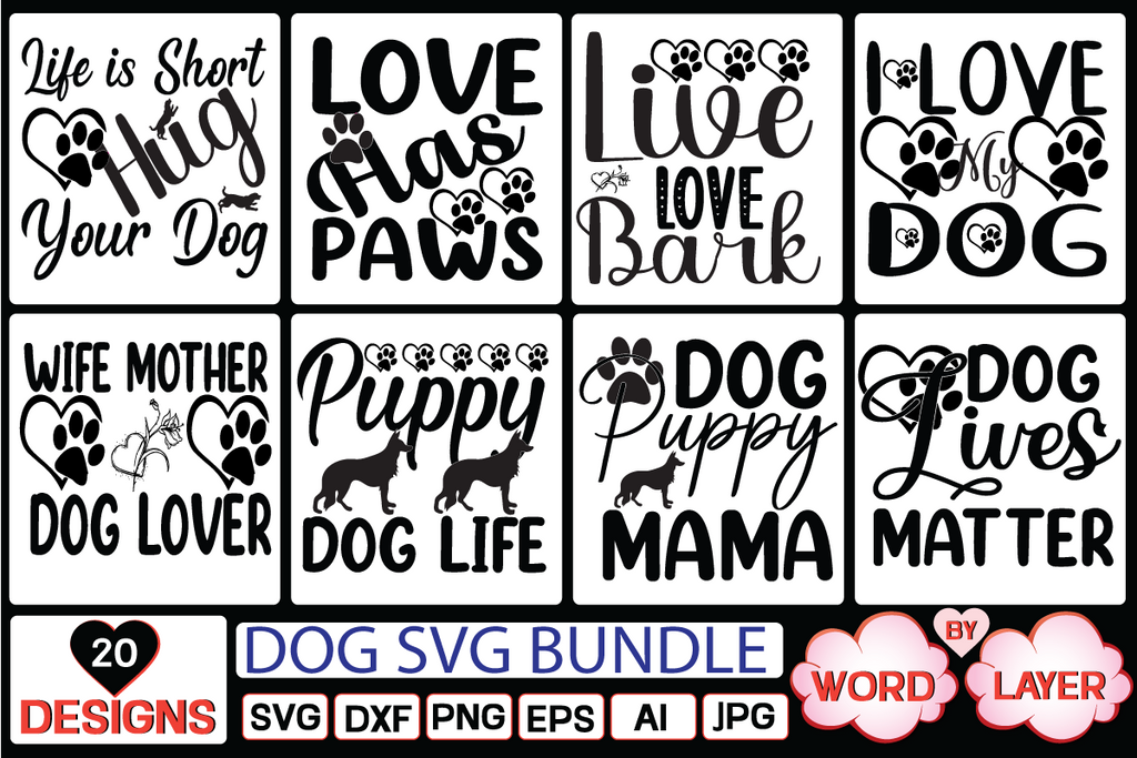 dog svg bundle SVG Cut File - So Fontsy