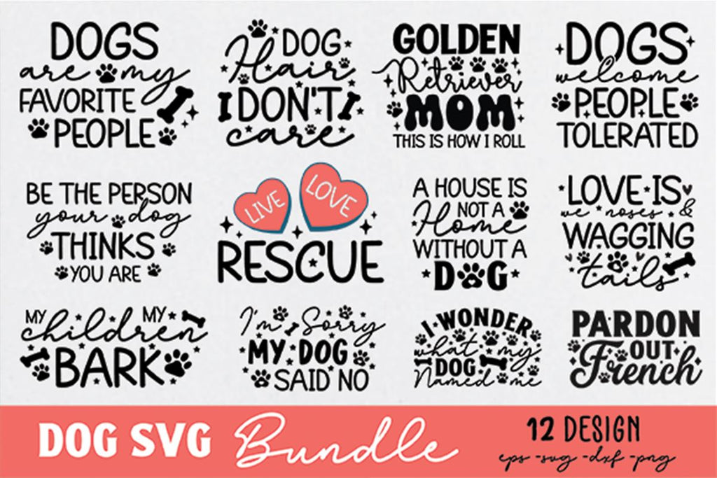 Dog Svg Bundle - So Fontsy