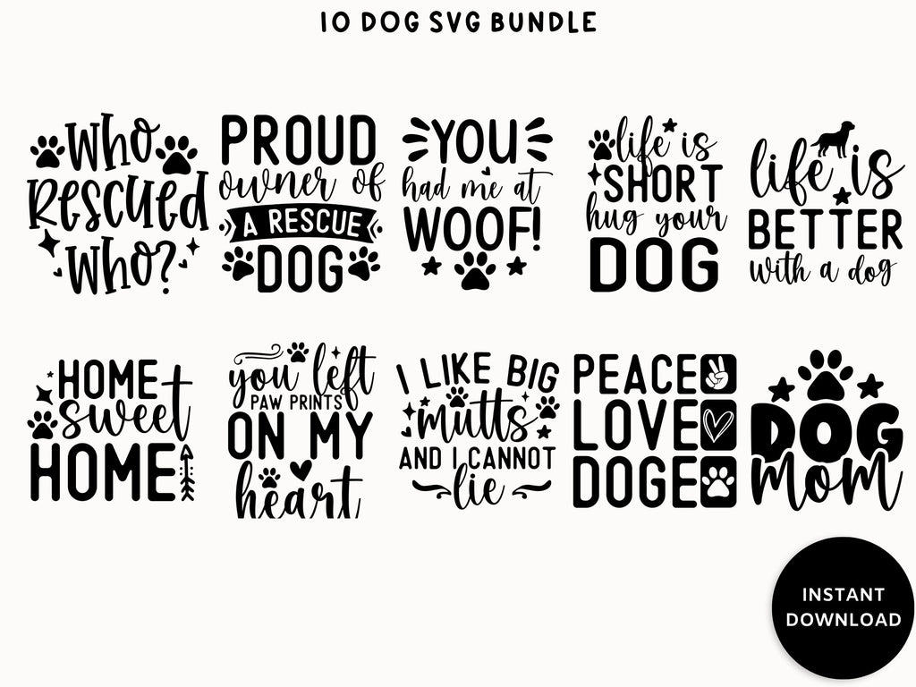 Dog SVG Quote Bundle - So Fontsy