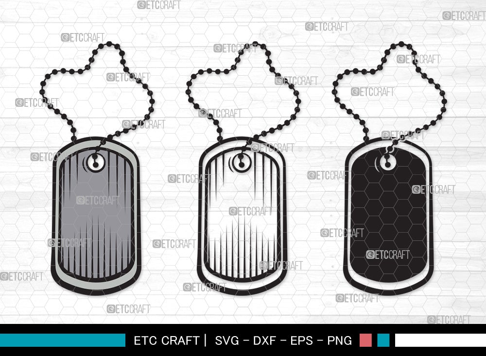 Dog Tag Army SVG Cut File | Dog Tags Svg | Military Dog Tags Svg ...