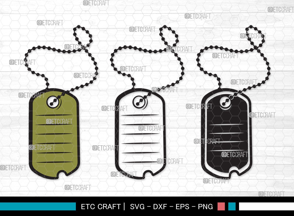 Dog Tag Army SVG Cut File | Dog Tags Svg | Military Dog Tags Svg ...