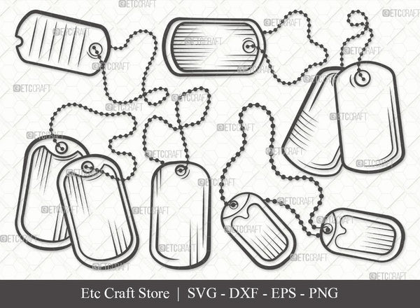 how to draw dog tags