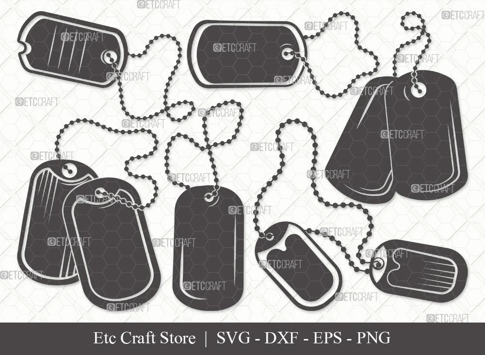 Dog Tags Army Silhouette SVG Cut File | Dog Tags Svg | Military Dog ...