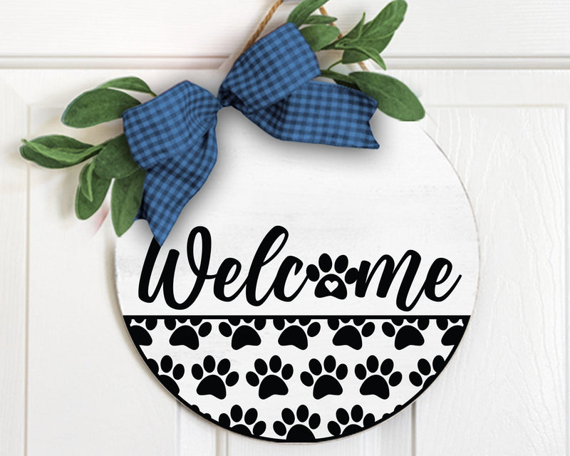 Dog Welcome Sign SVG Bundle - Dog Sign SVG, Welcome SVG, Dog Round Sign ...