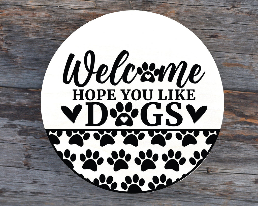 Dog Welcome Sign SVG Bundle - Dog Sign SVG, Welcome SVG, Dog Round Sign ...