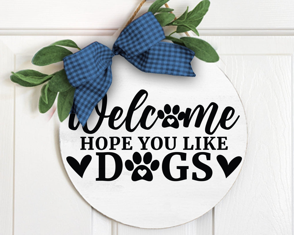 Dog Welcome Sign SVG Bundle - Dog Sign SVG, Welcome SVG, Dog Round Sign ...