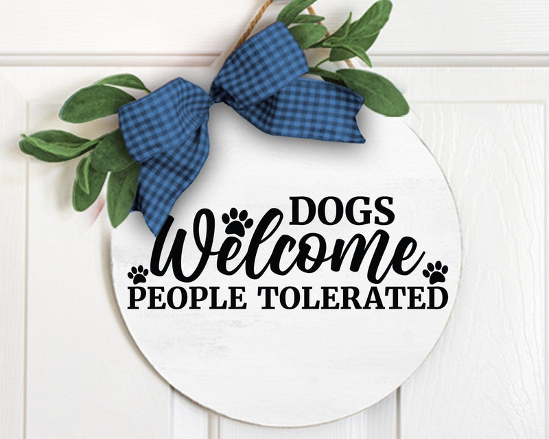 Dog Welcome Sign SVG Bundle - Dog Sign SVG, Welcome SVG, Dog Round Sign ...