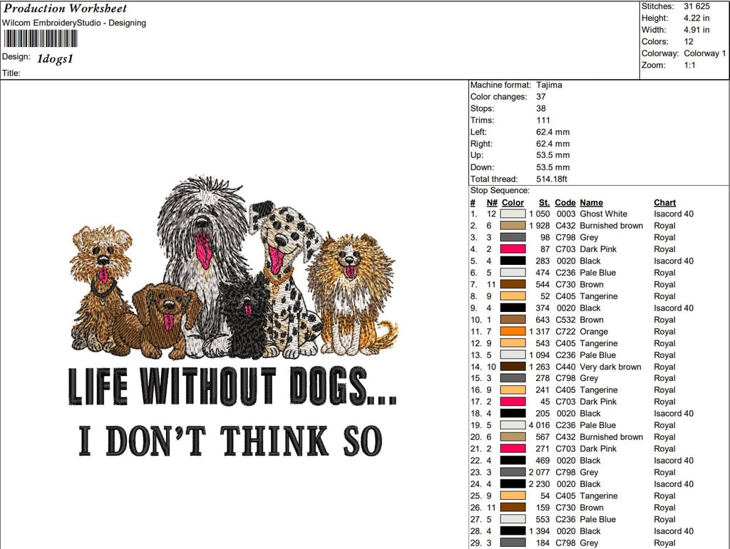 Dogs machine embroidery design. - So Fontsy