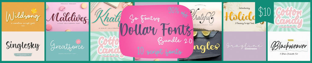 Dollar Fonts Bundle 2.0 - So Fontsy