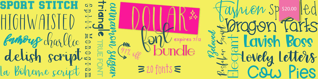 Dollar Font Bundle - So Fontsy