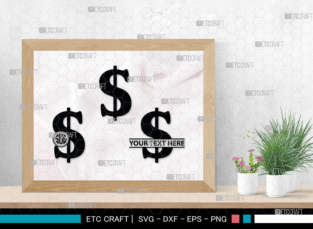 Dollar Monogram, Dollars And Money Silhouette, Money Svg, Coin Svg ...