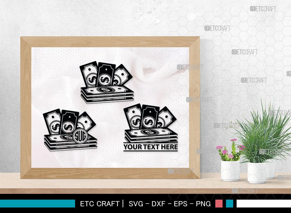 Dollar Monogram, Dollars And Money Silhouette, Money Svg, Coin Svg ...