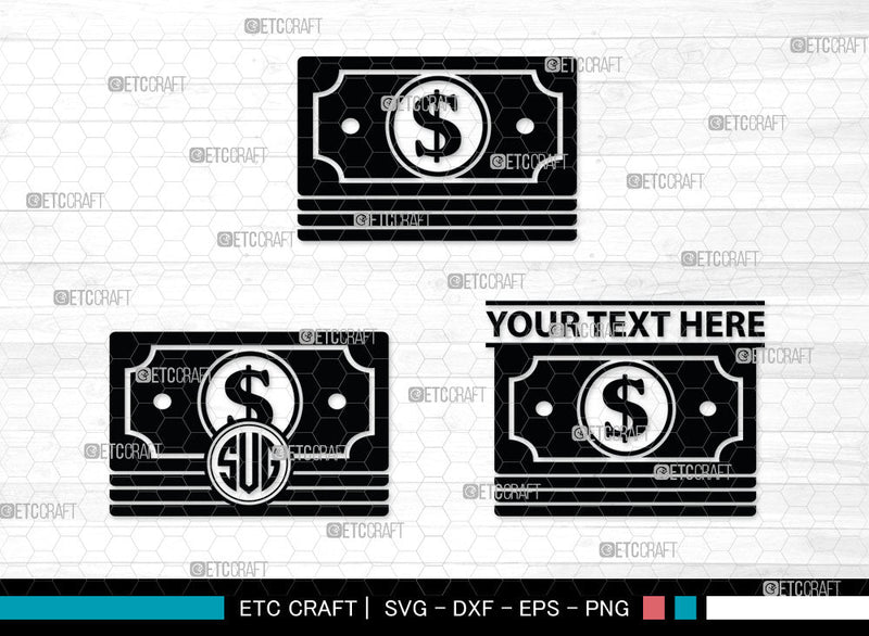 Dollar Monogram, Dollars And Money Silhouette, Money Svg, Coin Svg ...