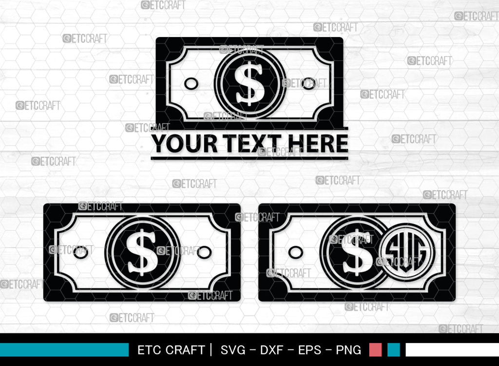 Dollar Monogram, Dollars And Money Silhouette, Money Svg, Coin Svg ...