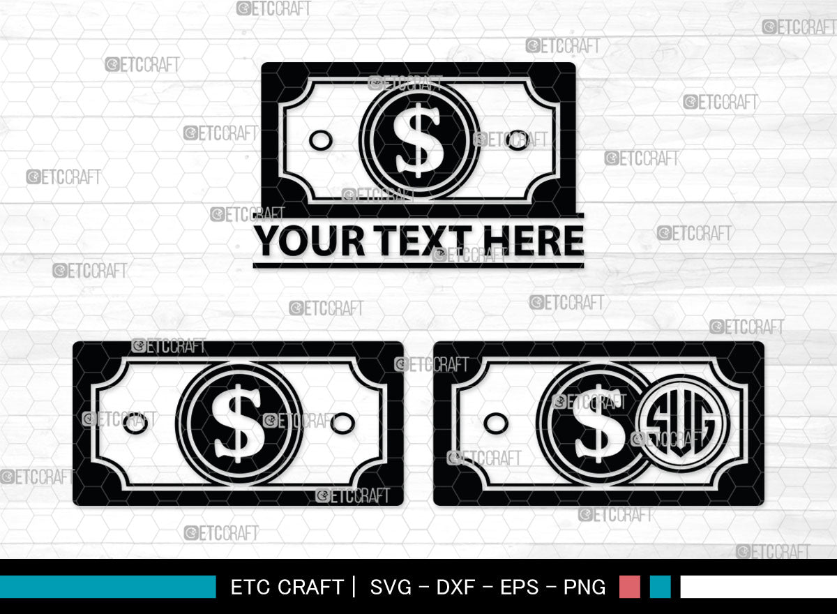 Dollar Monogram, Dollars And Money Silhouette, Money Svg, Coin Svg ...