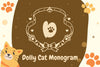 Dolly Cat Monogram - So Fontsy